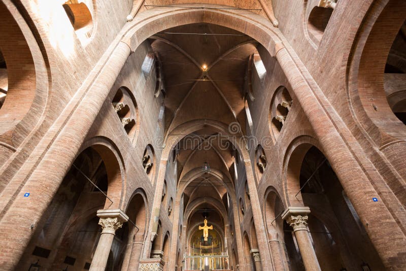 Inside Romanic Style Church Editorial Image - Image of cross ...