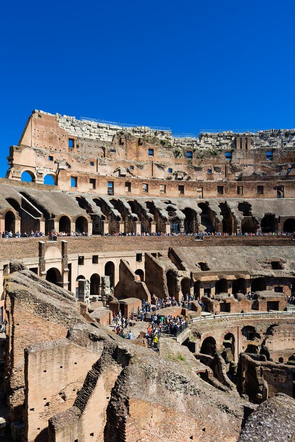 Inside of Rome Colosseum stock photo. Image of empire - 58639376