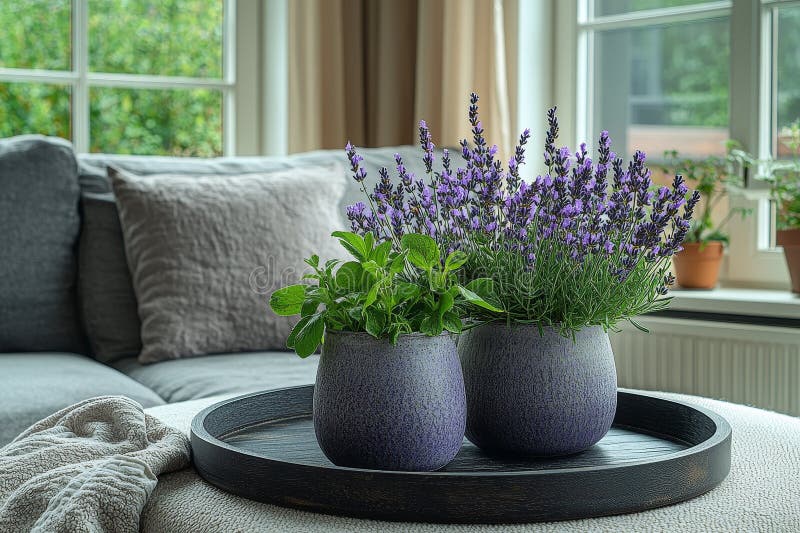 Inside a Room Bathed in Natural Light, a Coffee Table Displays Various ...