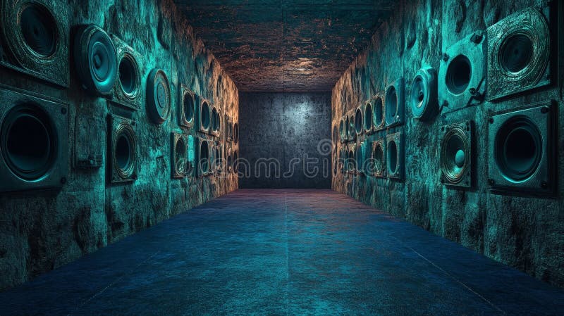 Inside the Room, the Walls are Covered with Vertically Aligned Audio ...