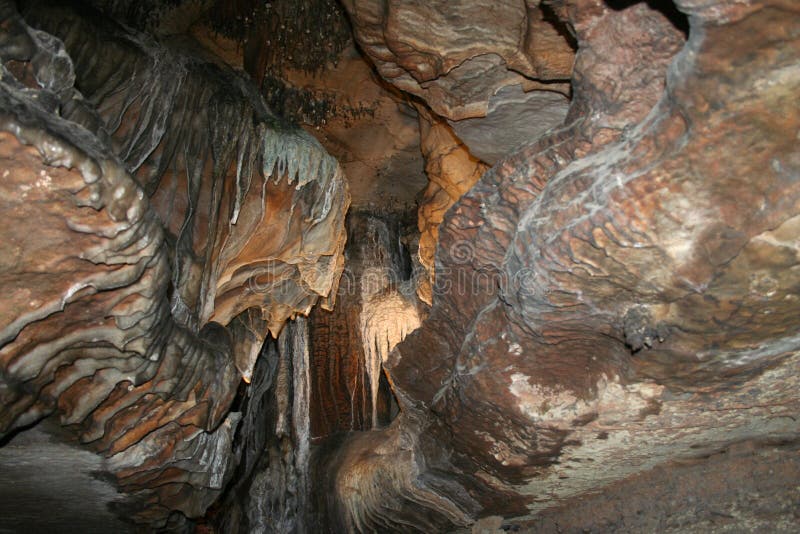 Inside Ruby Falls, Tennessee Stock Image - Image of flow, spelunking ...