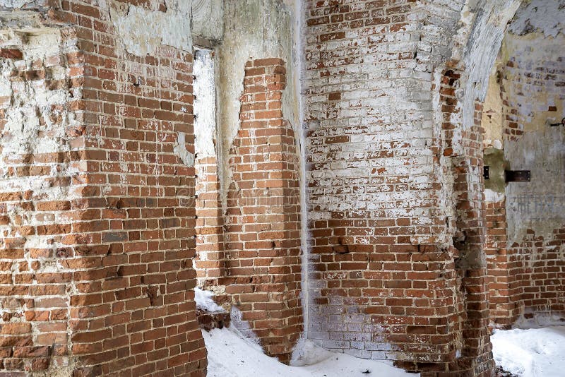 Inside the ruined temple stock photo. Image of brick - 216909234
