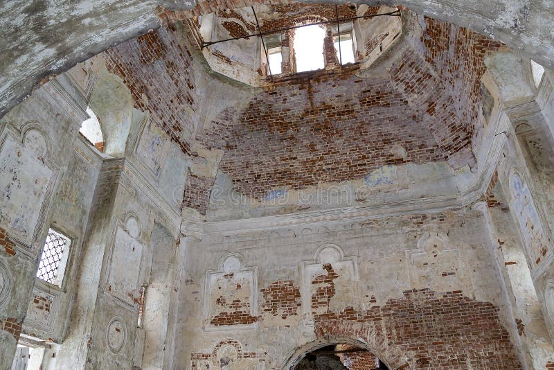 Inside the ruined temple stock photo. Image of christian - 216413240