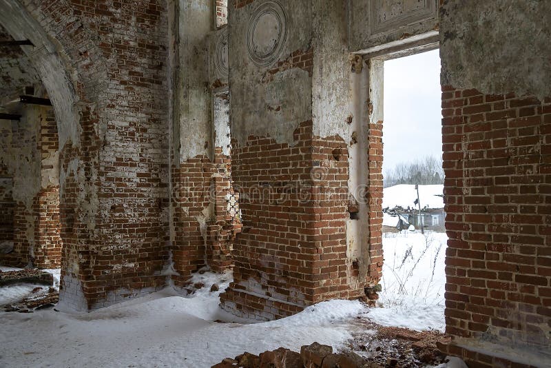 Inside the ruined temple stock image. Image of landmark - 215576609