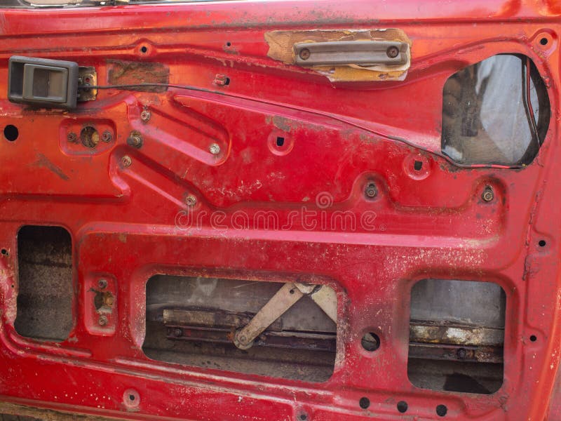 Inside Rustic Red Car Door Stock Photos - Free & Royalty-Free Stock ...
