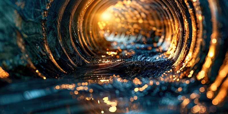 Inside a rusty sewer pipe stock photo. Image of industry - 331871094