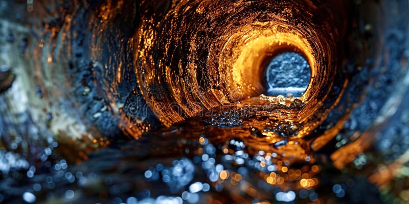 Inside a rusty sewer pipe stock image. Image of fitting - 331871407