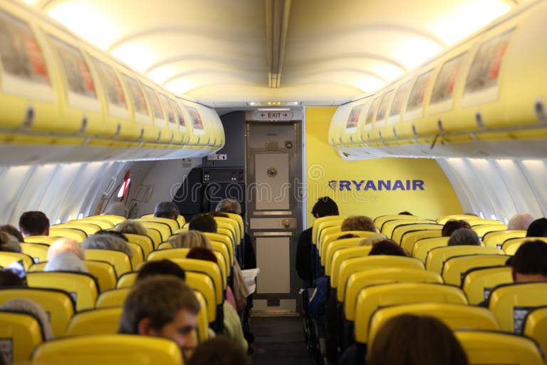Inside of the Ryanair Airplane Editorial Photography - Image of seats ...