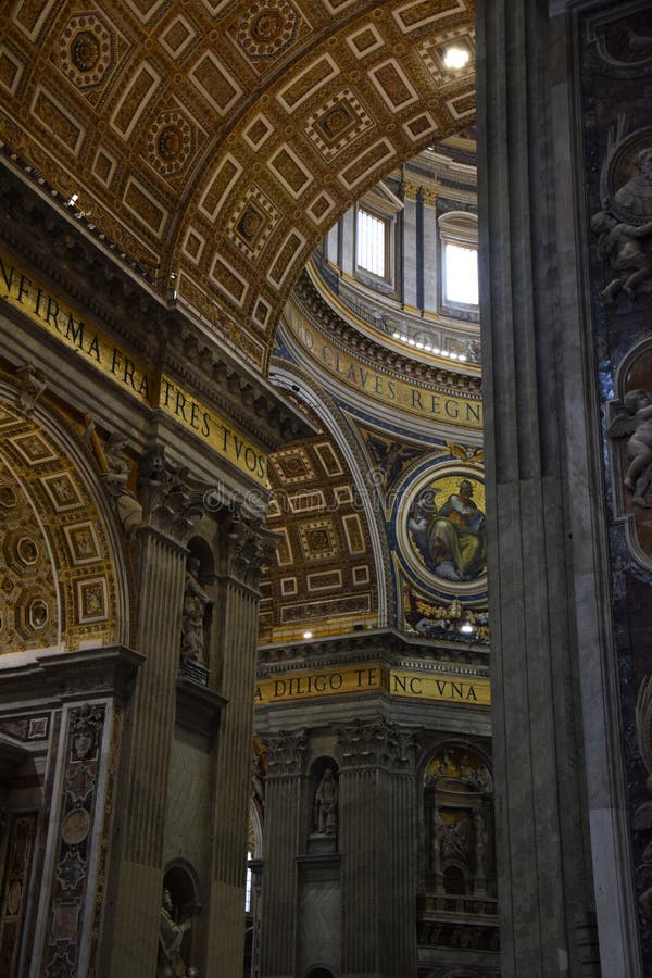 Inside St. Peter`s Basilica in the City of Rome, Italy Editorial ...