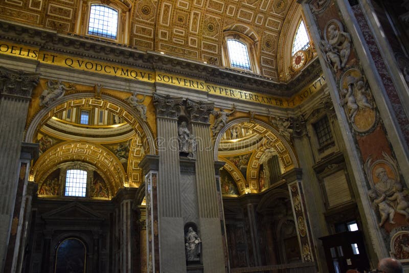 Inside St. Peter`s Basilica in the City of Rome, Italy Editorial Photo ...