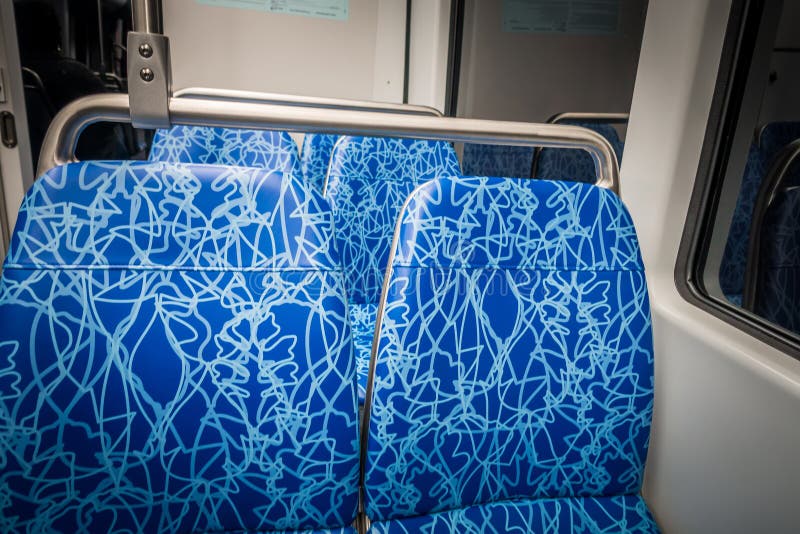 Inside Seats on a Public Transportation Bus Train Stock Photo - Image ...