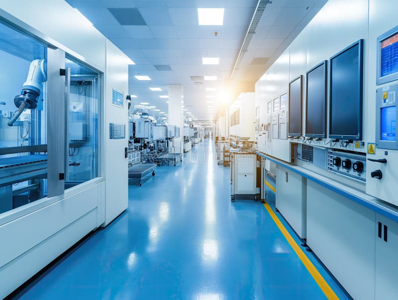 Inside the Semiconductor Lab Stock Photo - Image of technology, sterile ...