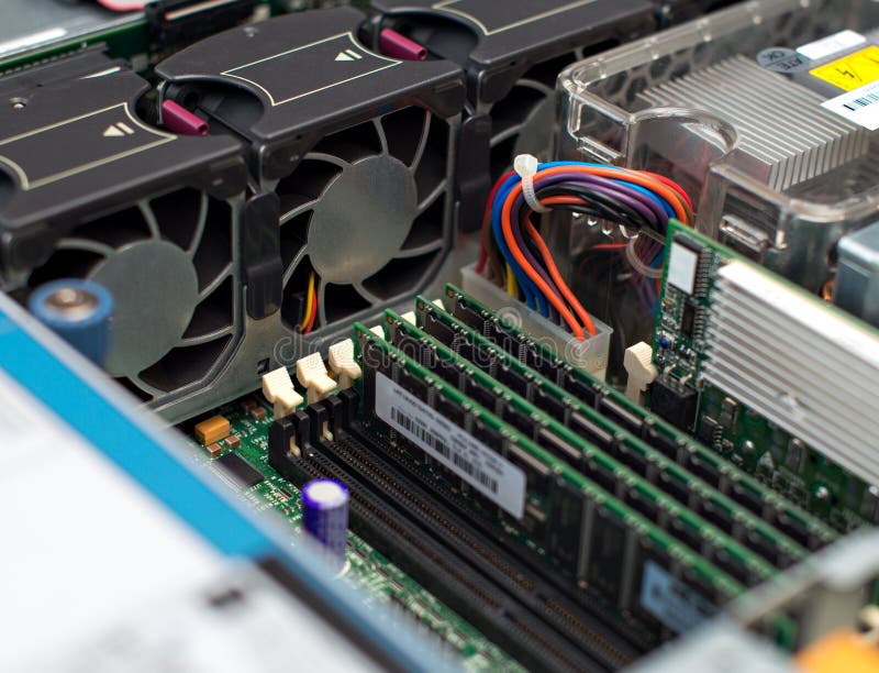 Inside of server pc. stock photo. Image of connection - 71841702