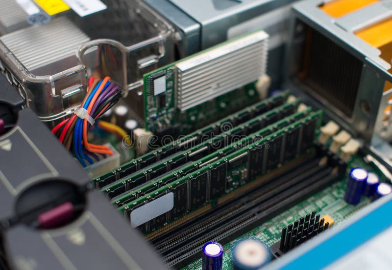 Inside of server pc. stock photo. Image of connection - 71841702