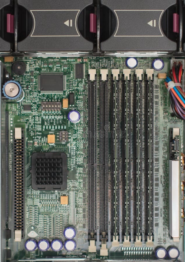 Inside of server pc. stock photo. Image of connection - 71841702
