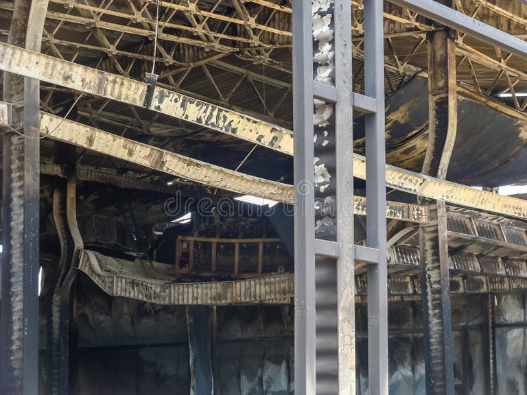 Inside a Severely Fire-damaged Building, the Aftermath of a Devastating ...