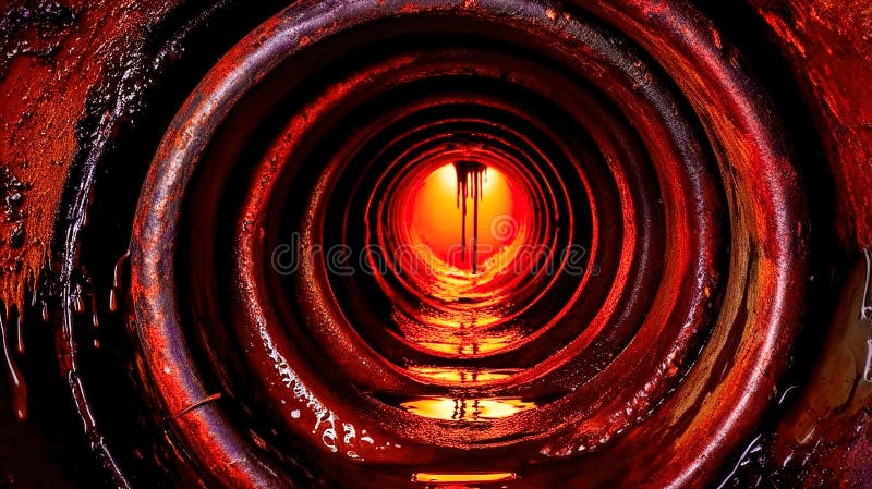 Inside a Sewer Pipe Macro Photo Stock Photo - Image of pipeline, tube ...