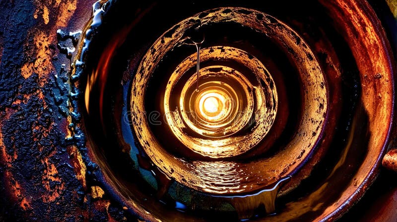 Inside a Sewer Pipe Macro Photo Stock Image - Image of system, hole ...