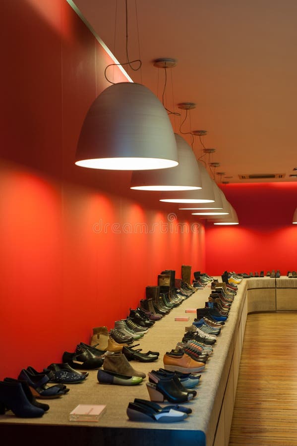 Luxury Shoe Store With Bright Interior Stock Photo - Image of empty ...