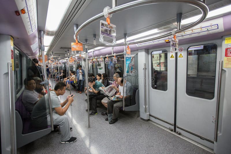 Inside Shot of a Metro Train Editorial Stock Photo - Image of ...
