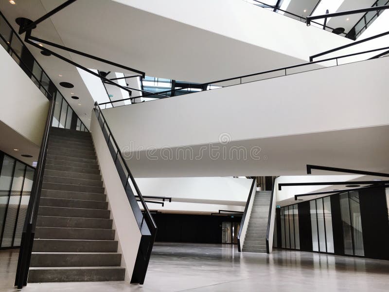 Inside Shot of a Modern Architectural Structure with White Interior and ...