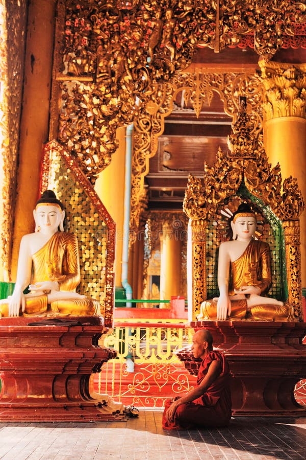 Inside the Shwedagon Pagoda`s Eastern Entrance in Yangon Editorial ...