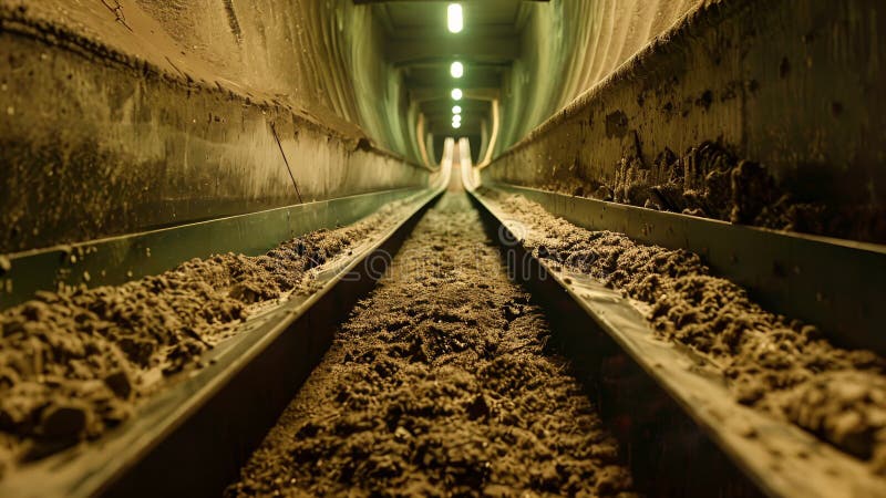 Inside the Silage Bunker a Conveyor Belt Carefully Distributes the ...