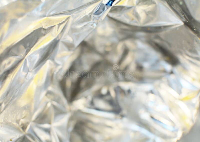 Inside of Silver Foil Bag in Close Up Stock Photo - Image of close ...