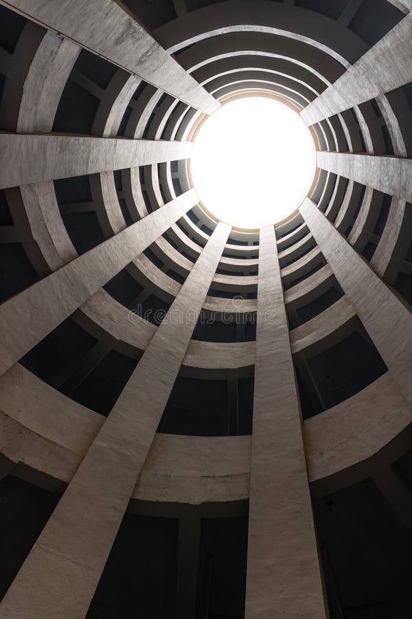Inside of the skyscraper stock image. Image of roof - 208326263