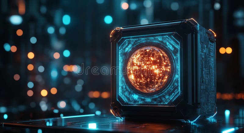 Inside a Sleek, High-tech Console, a Quantum Computer is Visualized ...