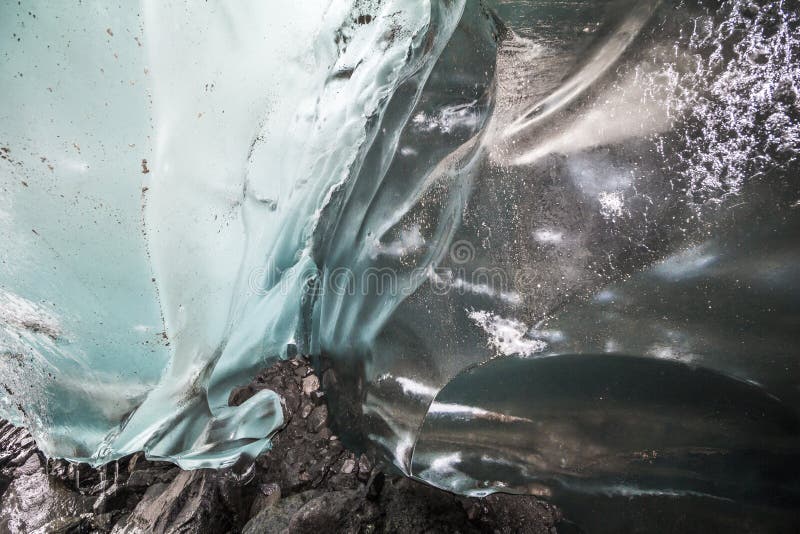 Inside Small Glacier Cave in Iceland Nature Stock Image - Image of ...