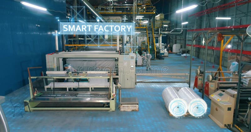 Inside a Smart Factory Concept. Visualization of Smart Industry ...