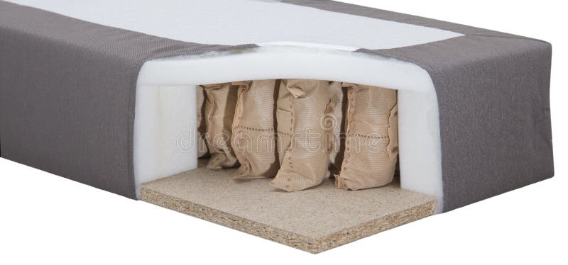 The inside of a soft bed stock photo. Image of springs - 32361988