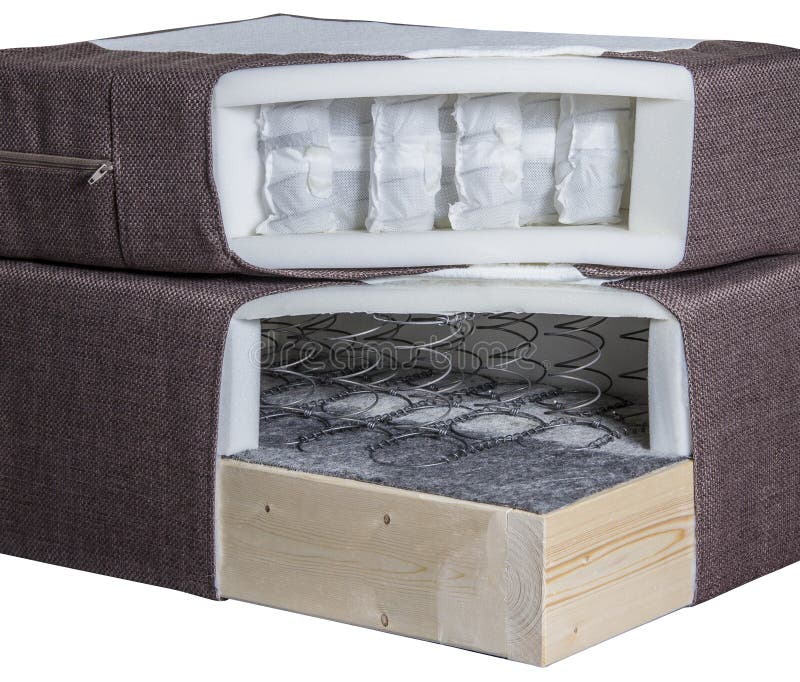 The inside of a soft bed stock image. Image of manufacture - 32362249