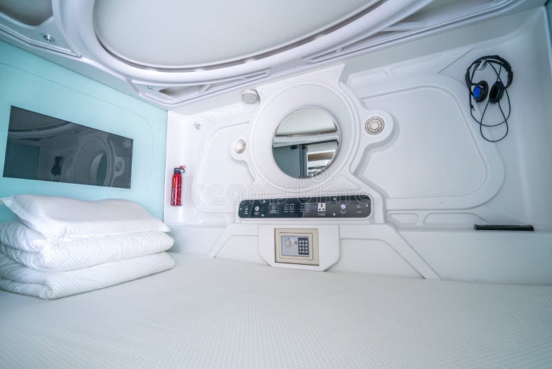 Inside View of Capsule Hotel Accommod Editorial Image - Image of ...