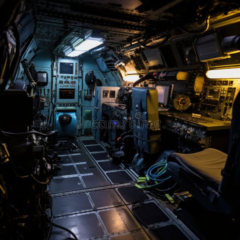 Inside of Spaceship for Wallpaper and Background Stock Image - Image of ...