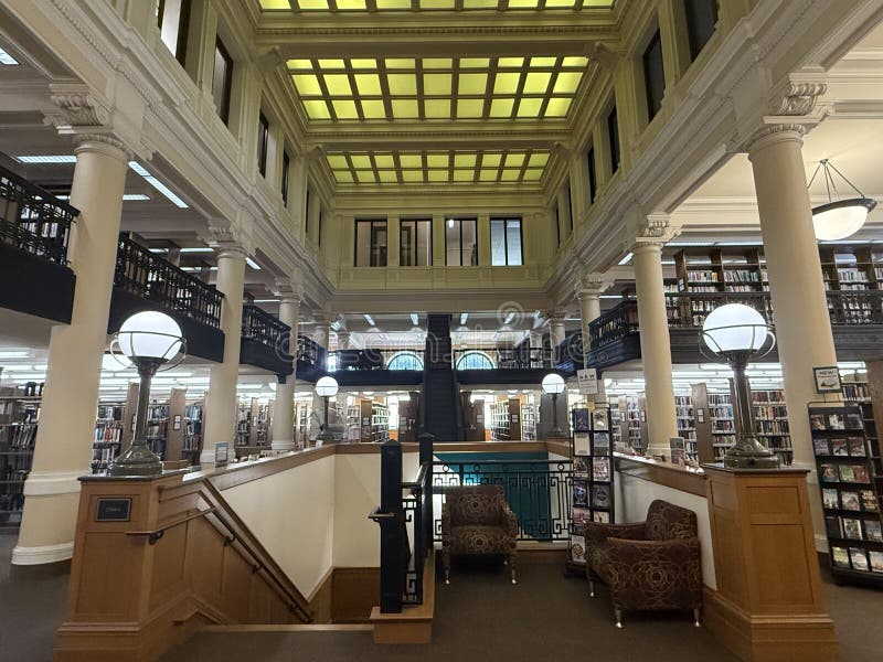 Inside the Springfield City Library in Springfield, Massachusetts Editorial Stock Image - Image ...