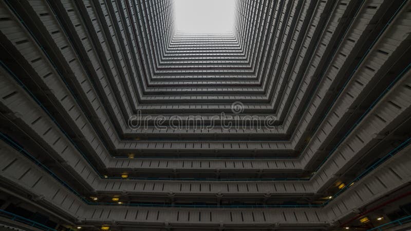 Inside Square Building, Hong Kong, Ping Shek Estate Stock Photo - Image ...