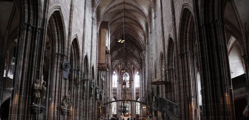 Inside of St. Lorenz Church in Nuremberg, Germany Editorial Photo ...