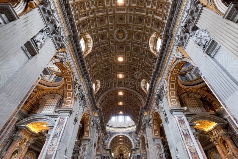 Inside of St. Peter Basilica in Vatican City Editorial Stock Photo ...