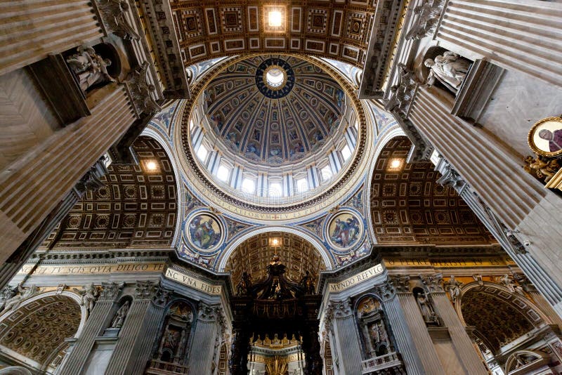 Inside of St. Peter Basilica in Vatican City Editorial Image - Image of ...