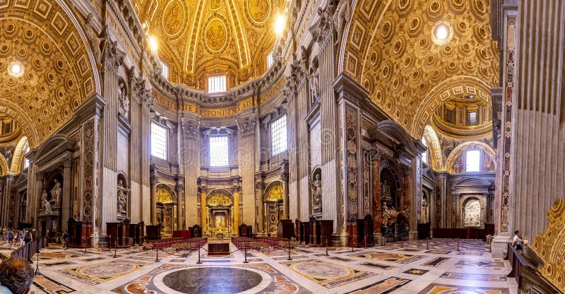Inside the St Peter`s Basilica in the City of Vatican Editorial ...