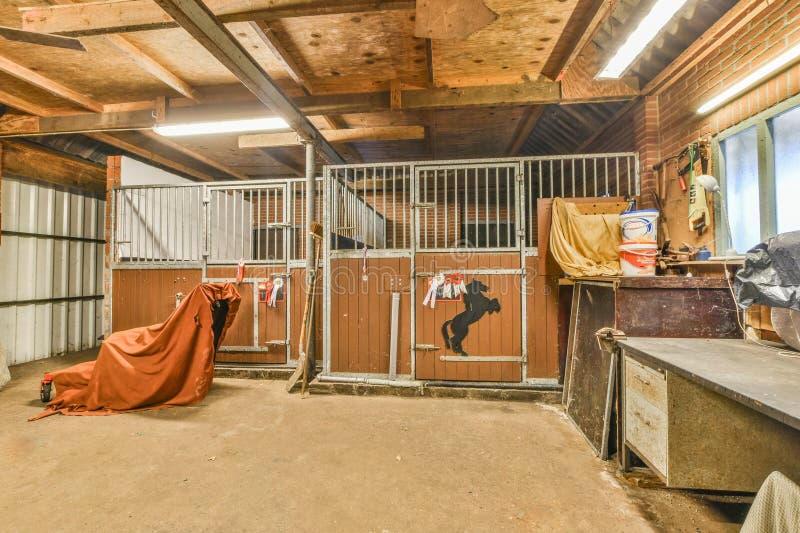 The Inside of a Stall in a Barn with a Stock Image - Image of building ...