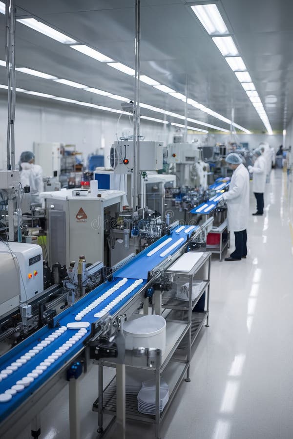 Modern Pharma Factory S Innovative Line Stock Photo - Image of ...