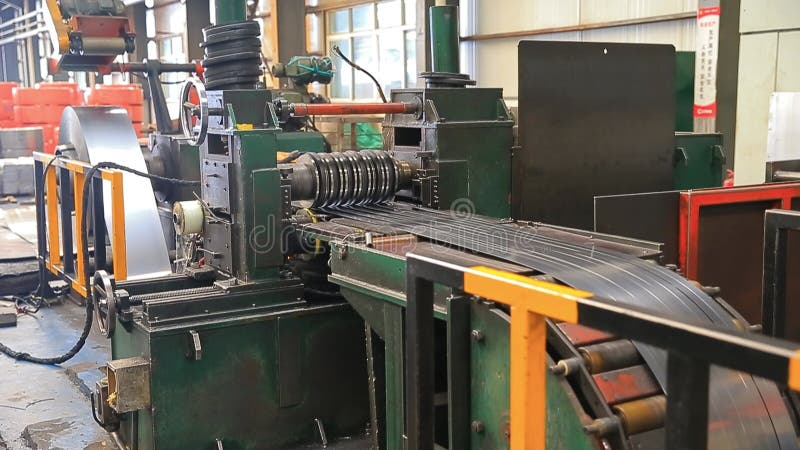 Mechanical Equipment in Operation Inside the Steel Plant Workshop Stock ...