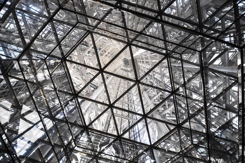 Inside the steel tower stock image. Image of observation - 75052707