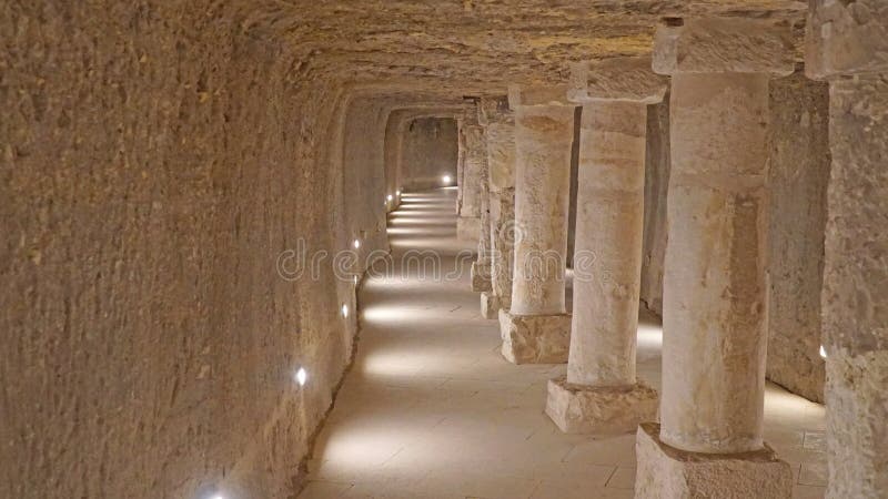 Inside of the Step Pyramid of Djoser in the Saqqara, Cairo Egypt ...