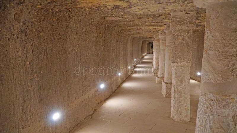 Inside of the Step Pyramid of Djoser in the Saqqara, Cairo Egypt ...