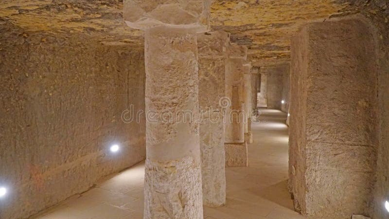 Inside of the Step Pyramid of Djoser in the Saqqara, Cairo Egypt ...