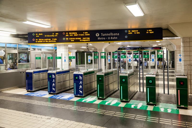 Inside of the Stockholm Metro Subway, Sweden Editorial Photo - Image of ...